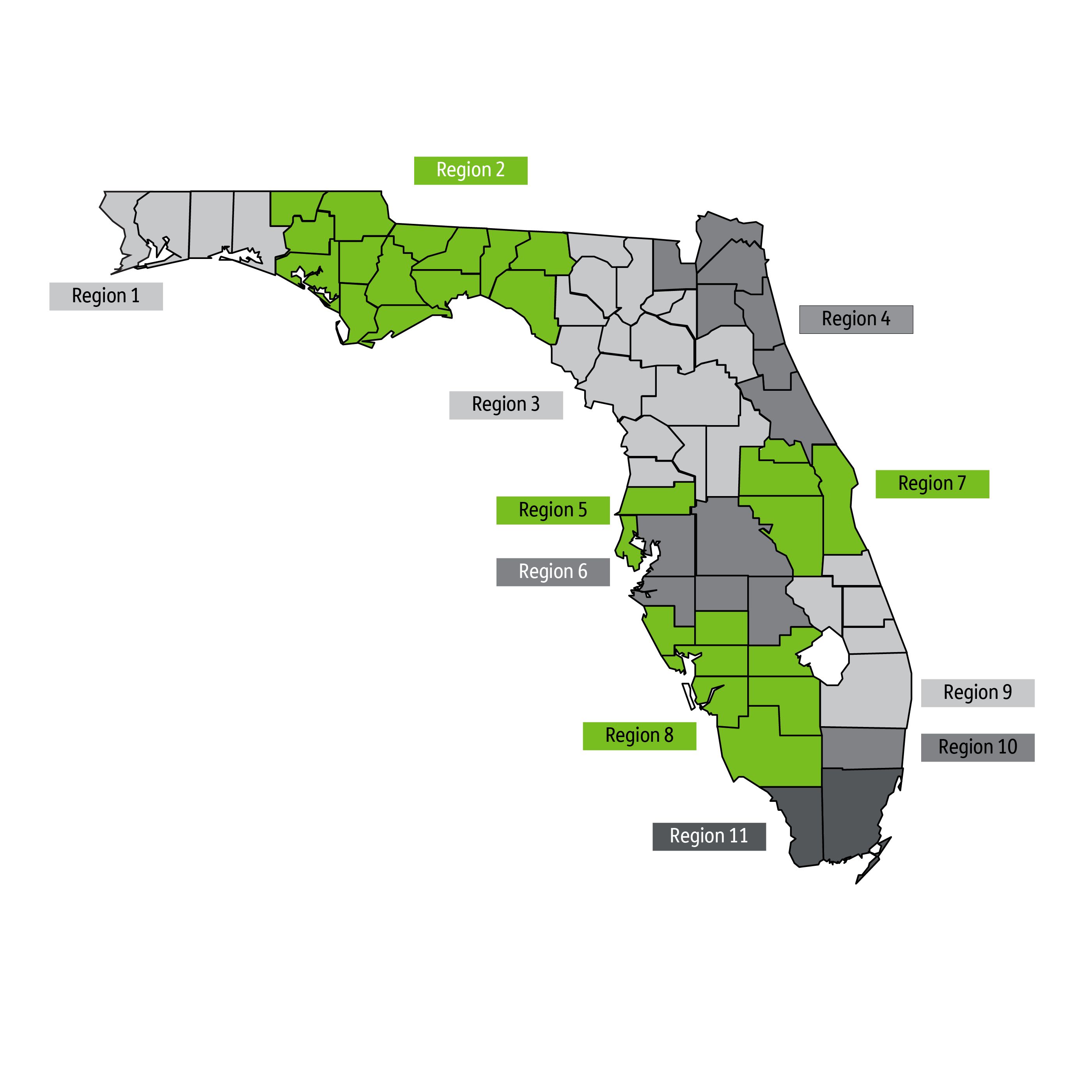 Mapa Del área Central De Florida